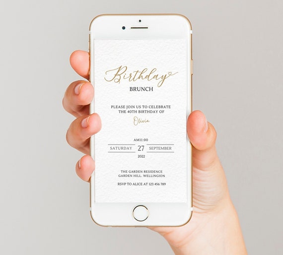 Editable Birthday Invitation Electronic Invite Birthday | Etsy