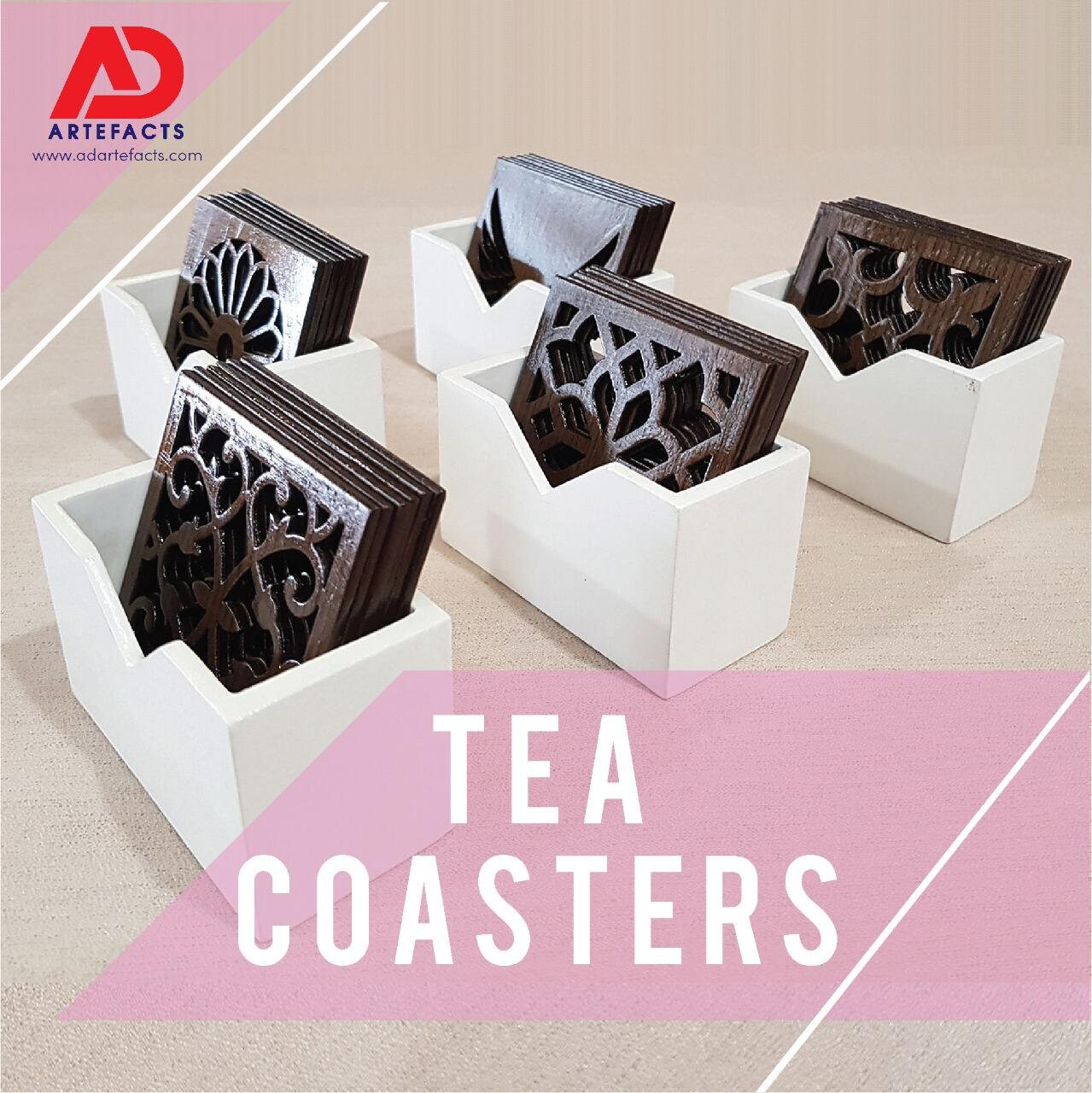 Tea Coastershandmade Tea Coasters Wooden Tea - Etsy UK