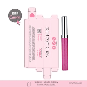 Editable Lip Gloss, Lipstick Rectangle Box, Create Your Own Lip Gloss ...