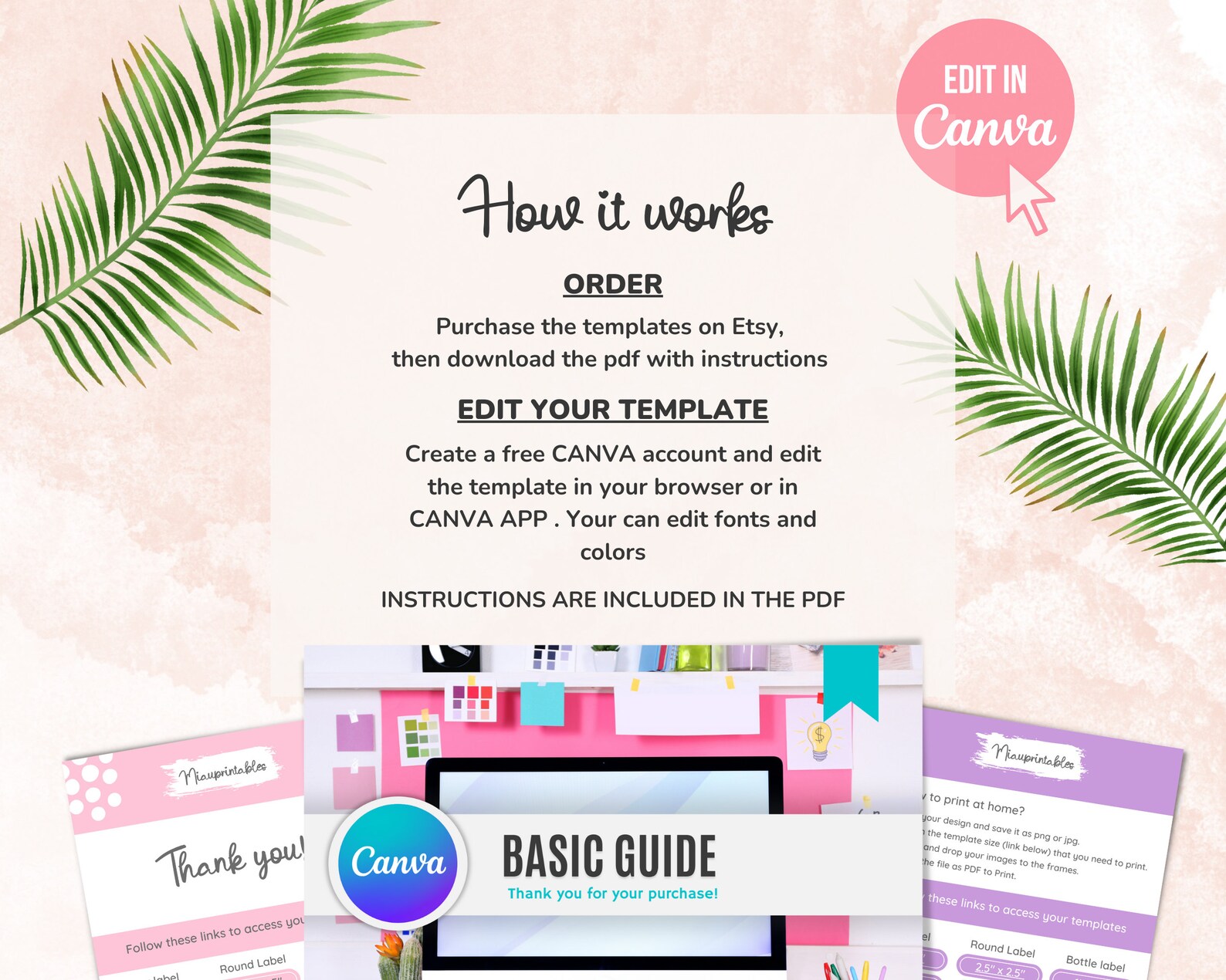 Poplin App Laundry Service-printable Marketing,flyer,thankyou Card ...