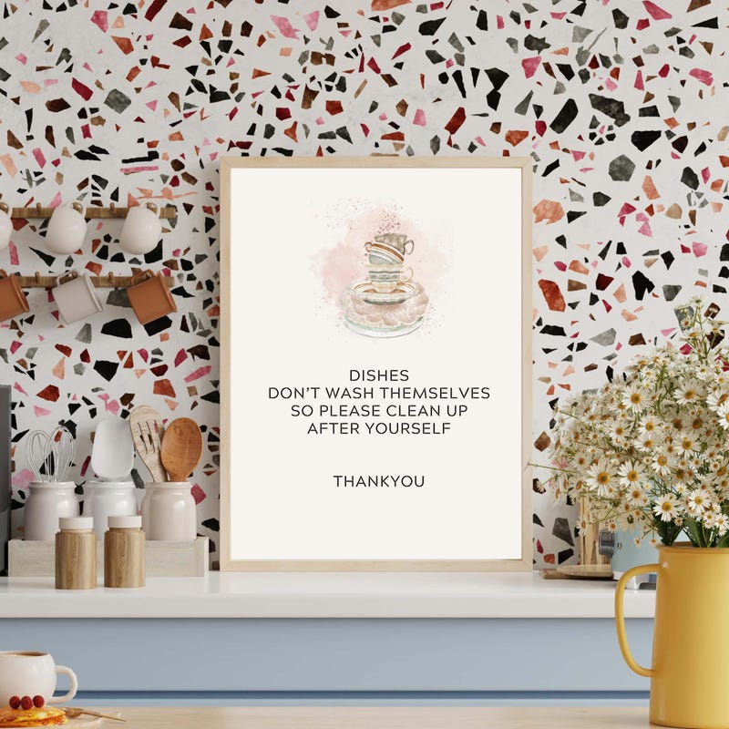 Wash Dishes Sign - Etsy