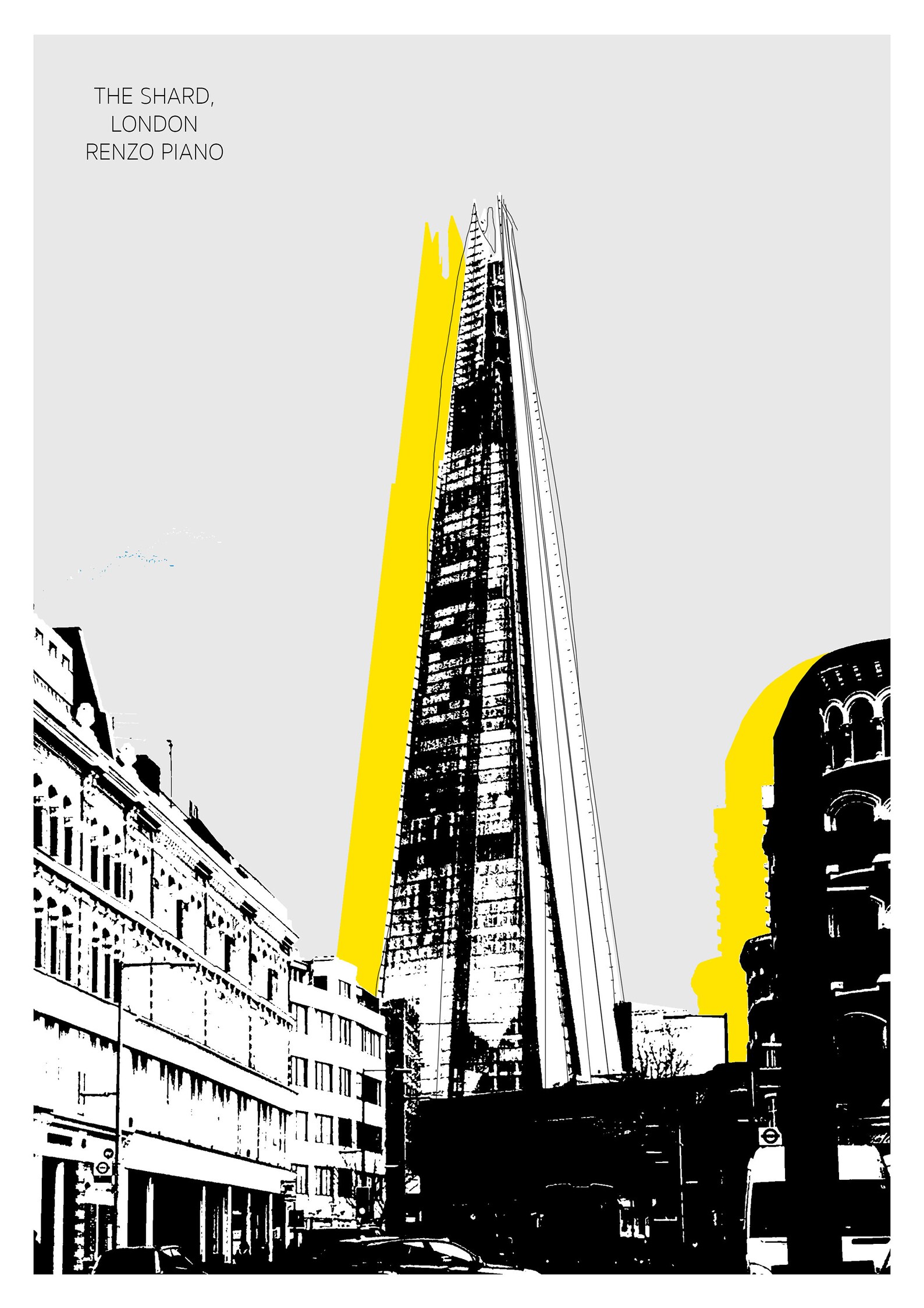 The Shard London Poster Print Abstract London Prints - Etsy