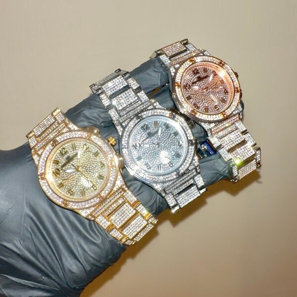 Iced Out Apple Watch Band - Etsy