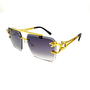 Gold/silver Buffs Panther/jaguar Frame Vintage Shades/sunglasses - Etsy