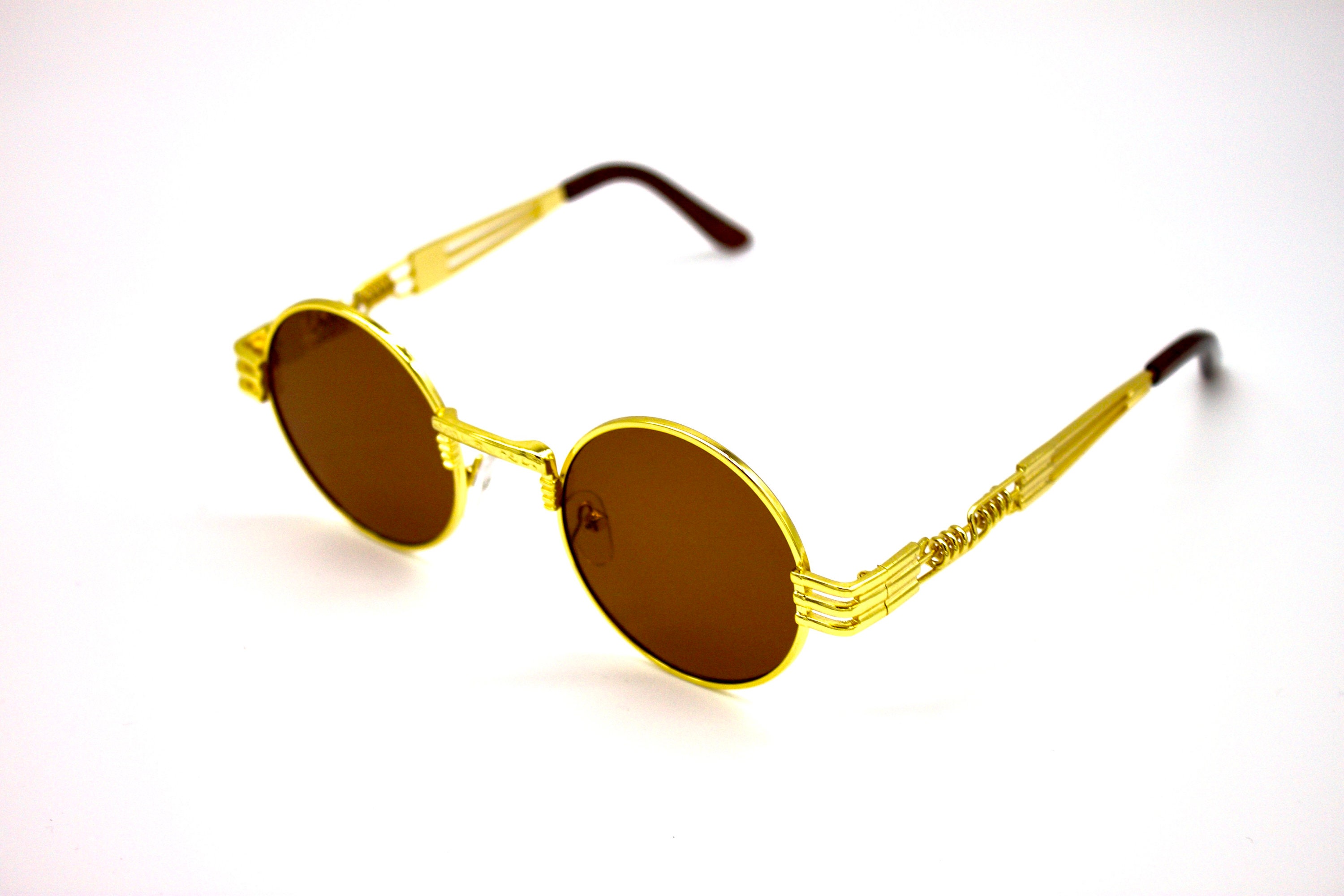 Vintage Buffs Circle Gold Frame Luxury Retro Multi-color | Etsy