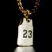 18k Gold CZ Diamond Number 23 Basketball Jersey Hiphop Pendant Necklace ...