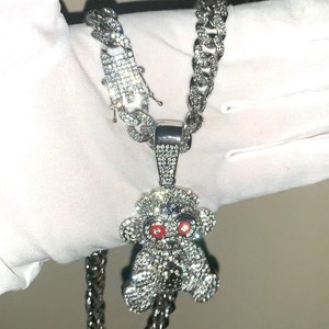 NBA Youngboy Monkey 18k Gold/white Gold CZ Diamond Hiphop Iced Pendant ...