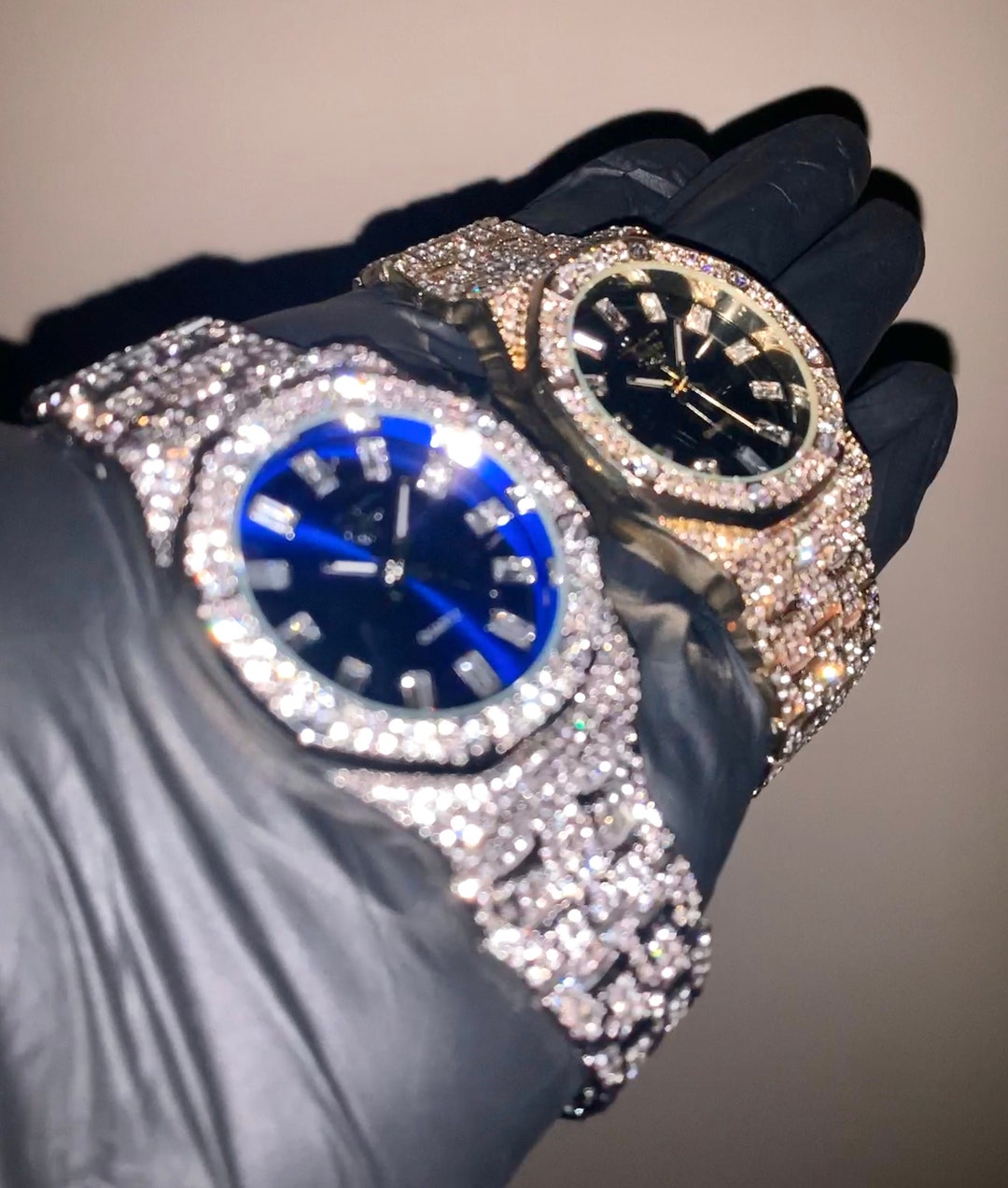 18k Gold/white Gold Multi-color Unisex Octagonal Personalized Custom ...