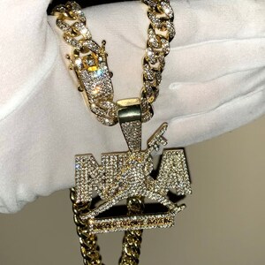 NBA Youngboy 18k Gold/white Gold CZ Diamond Hiphop Iced Pendant/chain ...