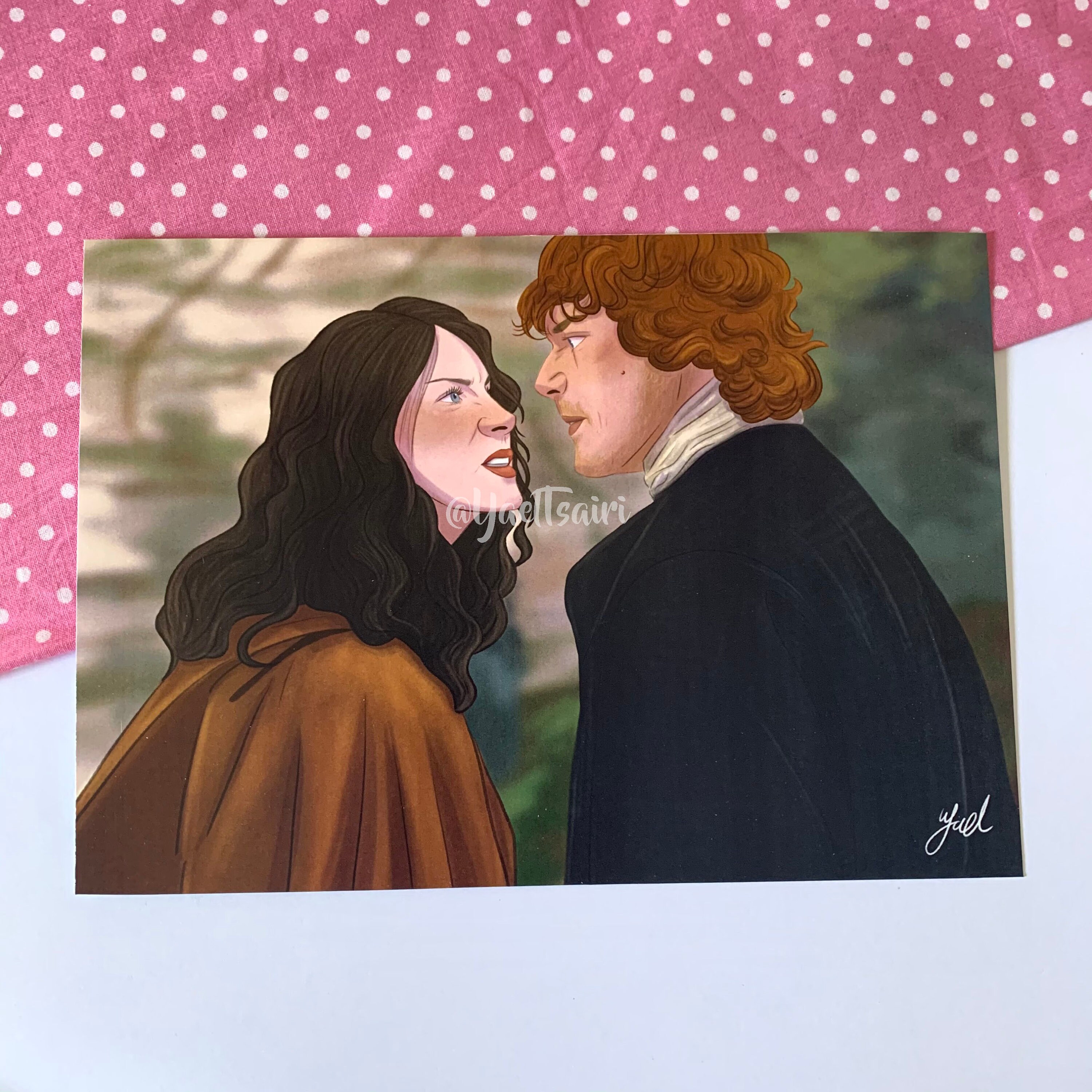 Outlander the Reckoning Jamie and Claire Art Print - Etsy