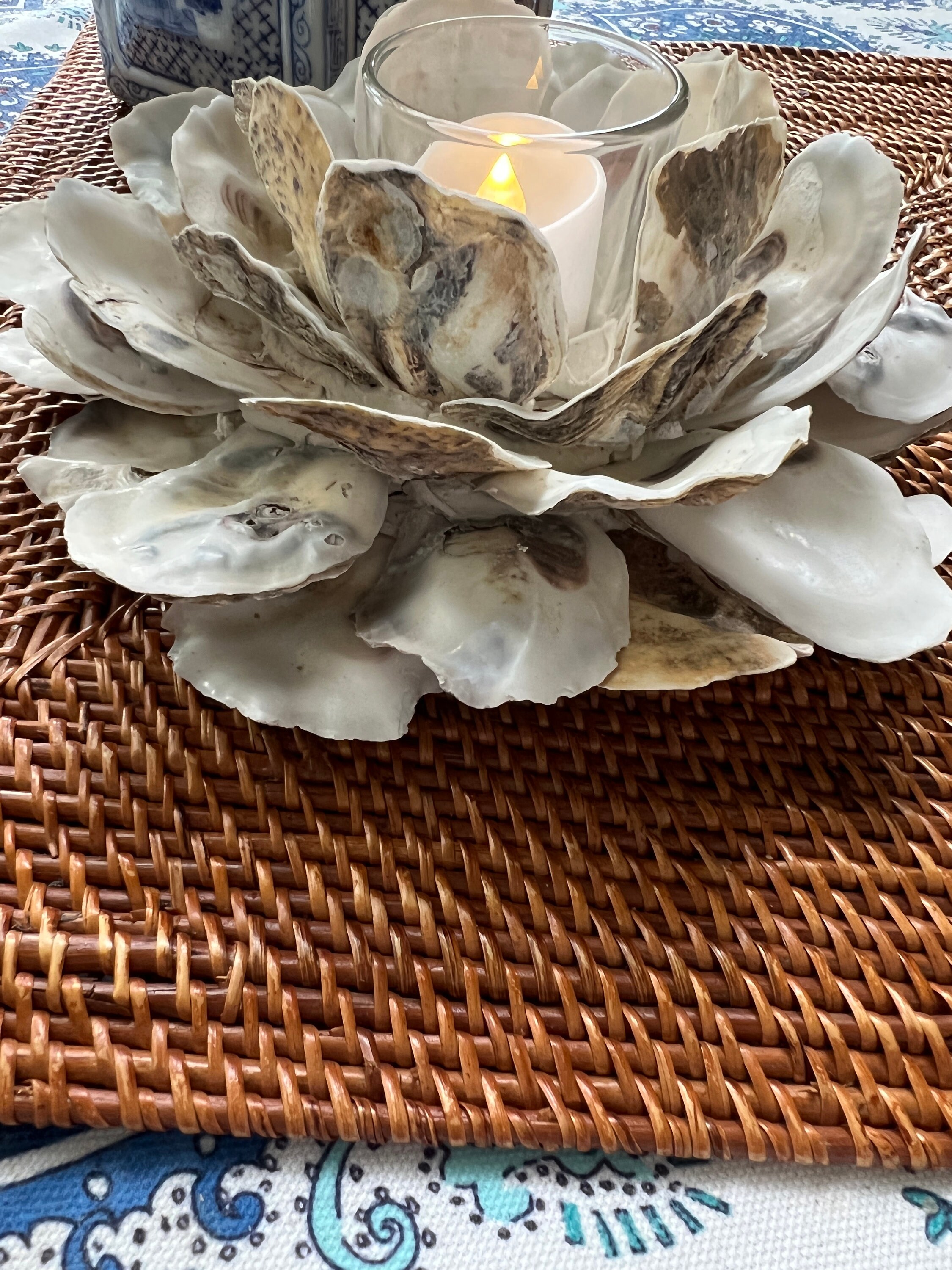 Oyster Shell Votive Candle Holder Oyster Cluster Candle - Etsy
