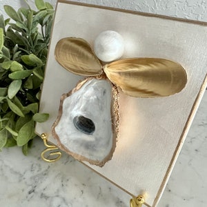 Oyster Shell Angel, Shell Art, Beach Decor, Coastal Gift, Oyster Shell ...