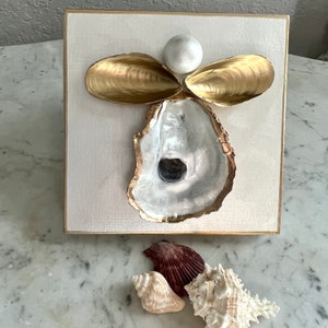 Oyster Shell Angel, Shell Art, Beach Decor, Coastal Gift, Oyster Shell ...