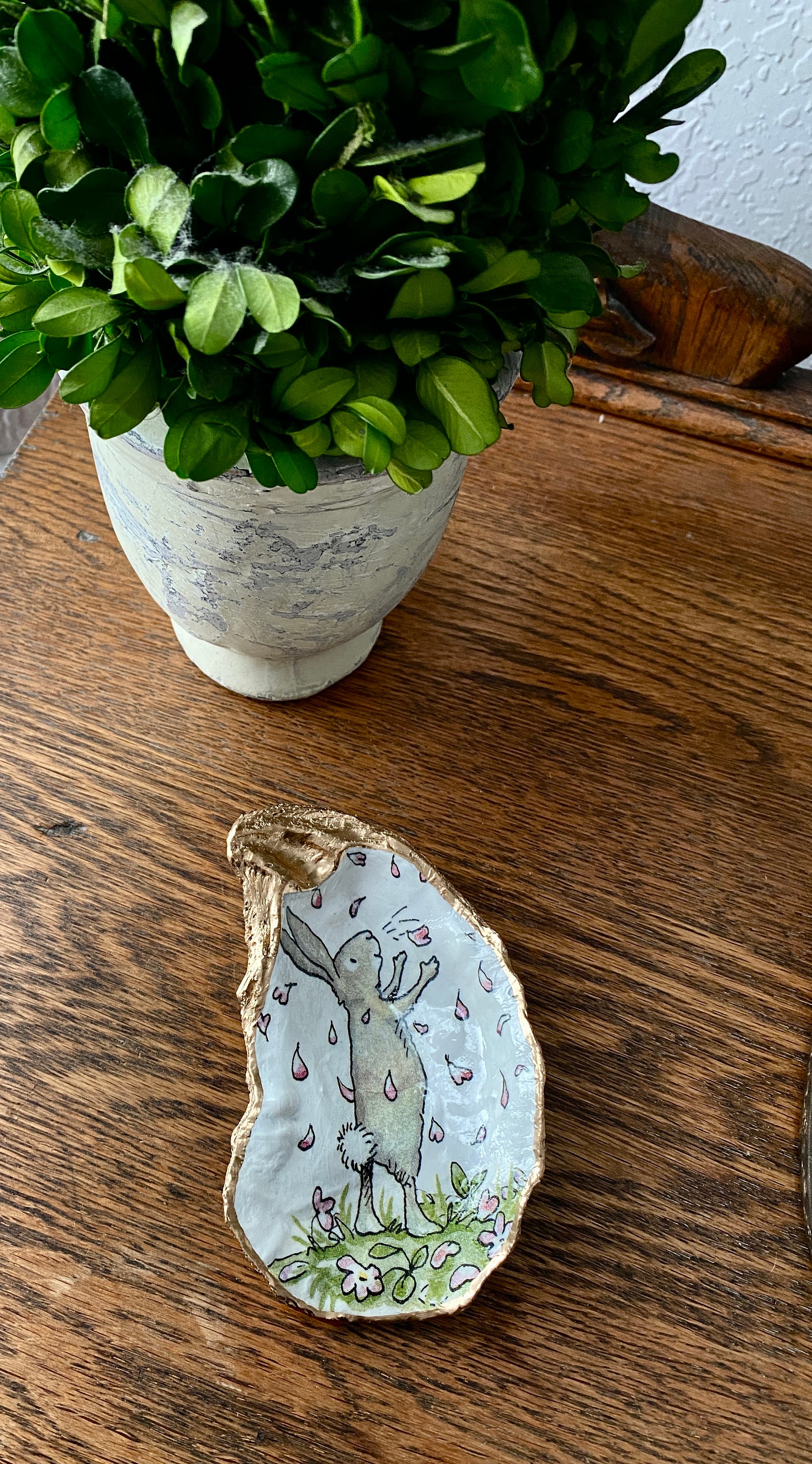 Decoupage Shelloyster Shell Dish Shell Art Coastal Decor | Etsy