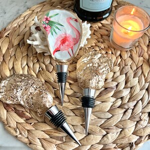 Oyster Shell Wine Stopper, Shell Bottle Stopper, Coastal Bar Gift ...