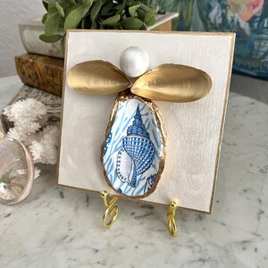 Oyster Shell Angel, Shell Art, Beach Decor, Coastal Gift, Oyster Shell ...
