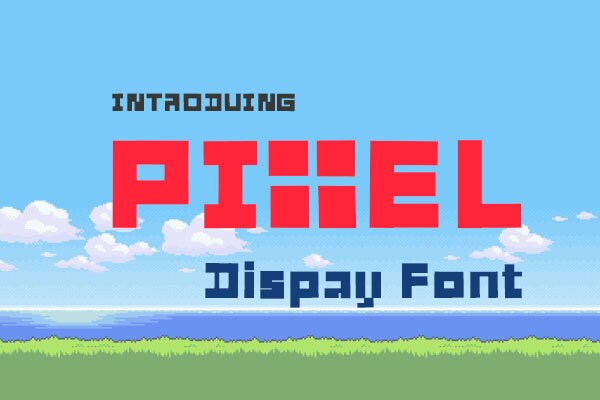 Pixel Font Display Font OTF and TTF - Etsy