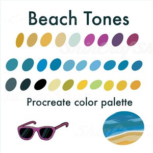 Procreate Color Palettes Beach Tones for Procreate Ipad - Etsy