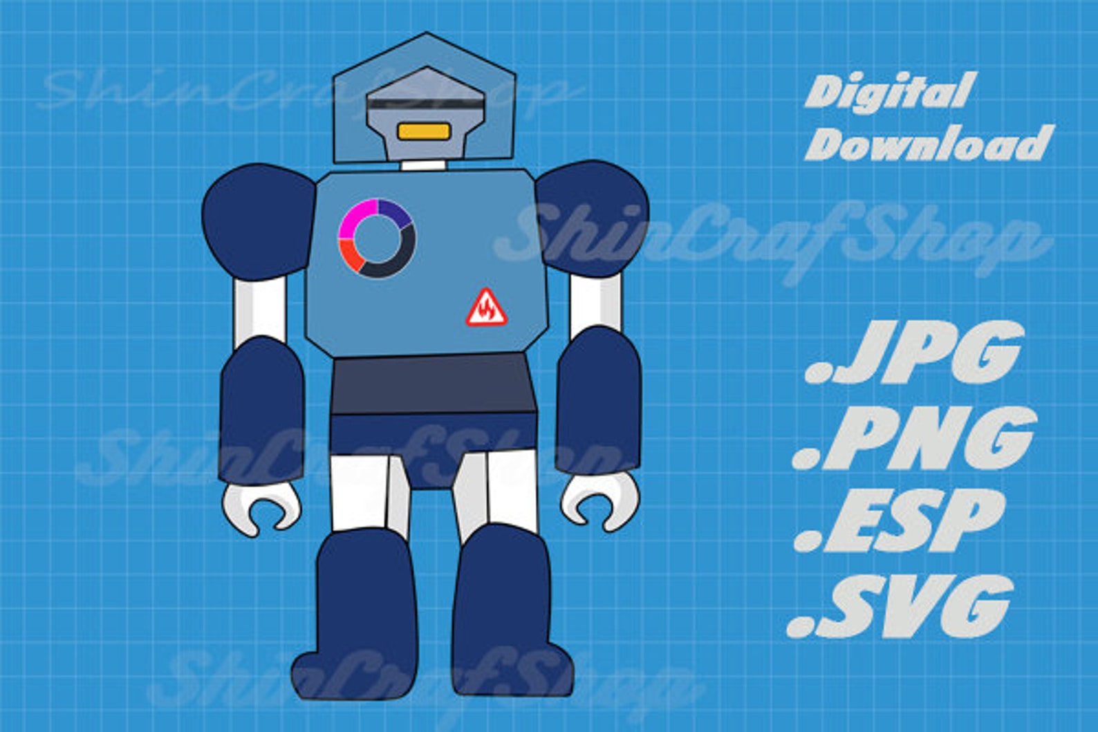 Retro Robot Svg / Robot Clipart / Robot Png / Robot Svg / Cute Robot ...