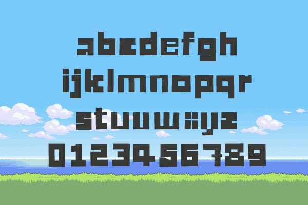 Pixel Font Display Font OTF and TTF - Etsy