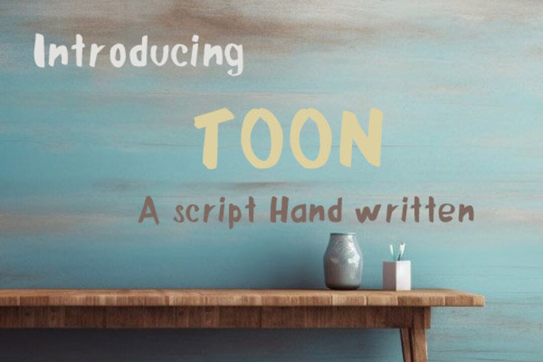 Toon Font is a Handwritten Font, OTF and TTF - Etsy