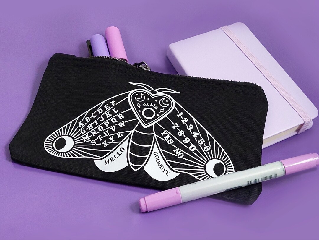 Ouija Moth Pencil Case Ouija Moth Make-up Bag Occult Etui Witchy Wallet ...