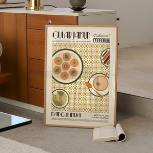 Gulab Jamun Poster, Food Print, Modern Kitchen Decor, Travel Poster ...