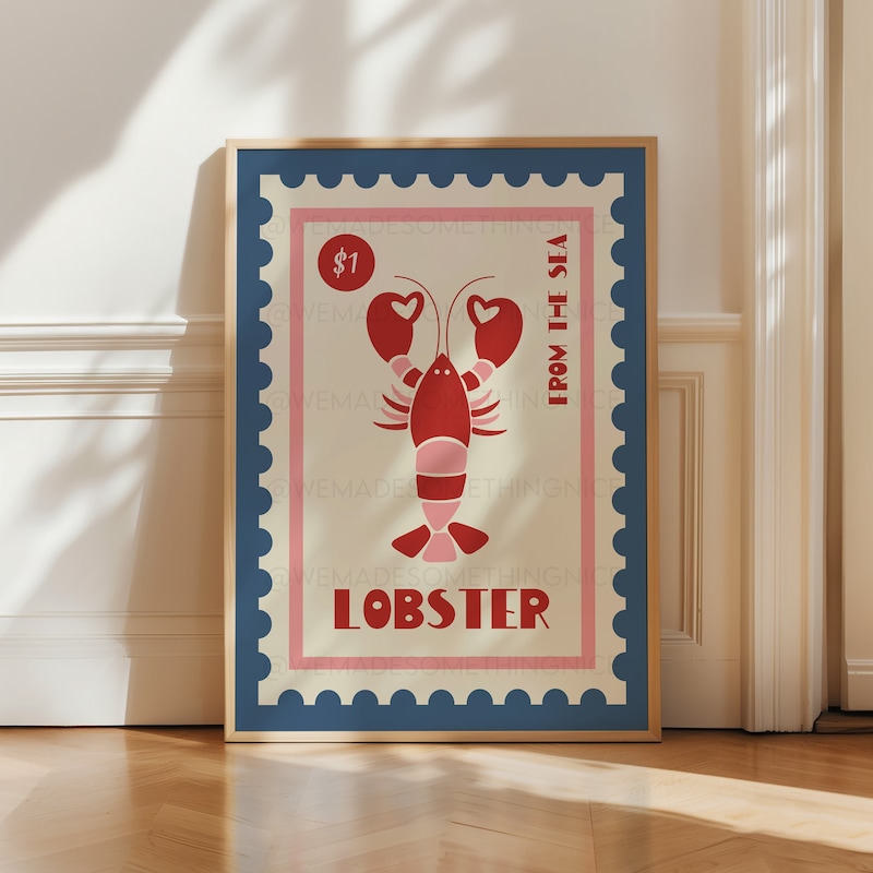 Lobster Art Print - Etsy