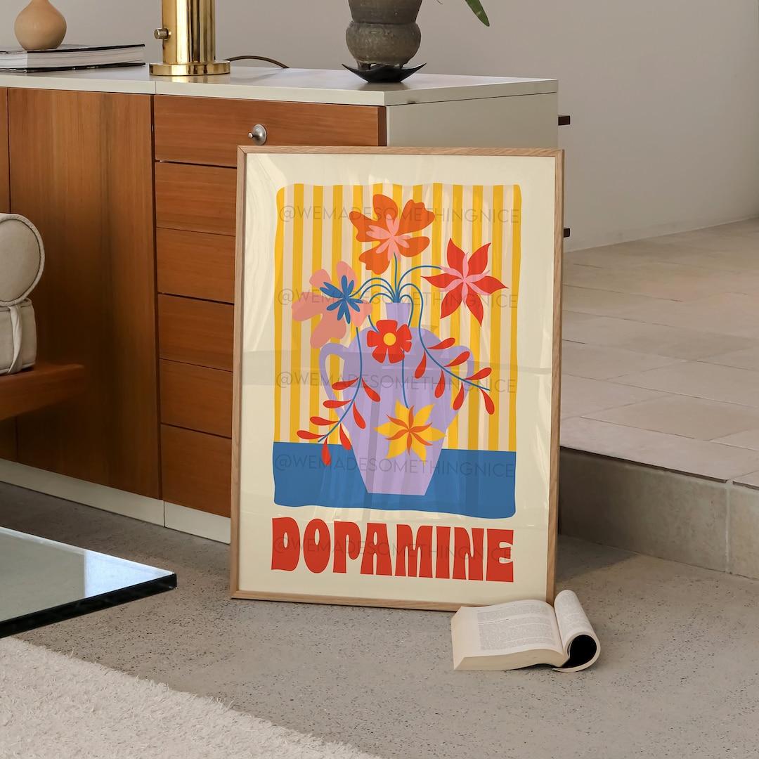 Dopamine Poster, Dopamine Decor, Maximalist Wall Art, Apartment Decor ...