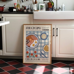 Full English Breakfast Poster, Kitchen Art, Kitchen Poster, Kitchen ...