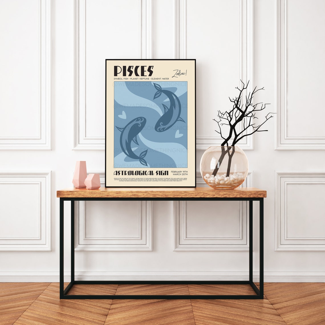 Pisces Poster Horoscope Print Astrological Wall Art - Etsy