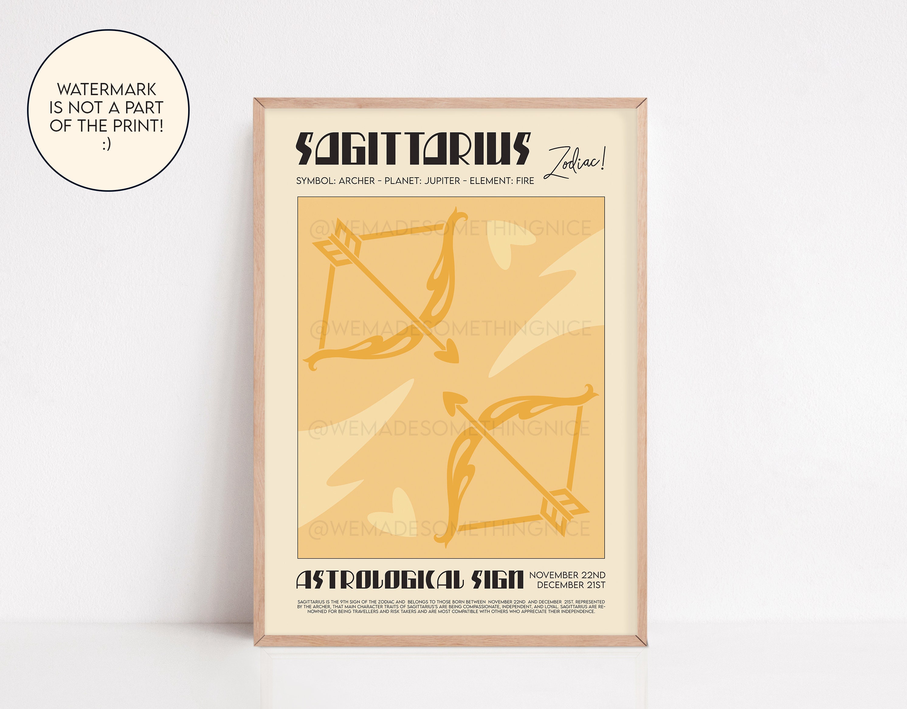 Sagittarius Poster Horoscope Print Astrological Wall Art - Etsy UK