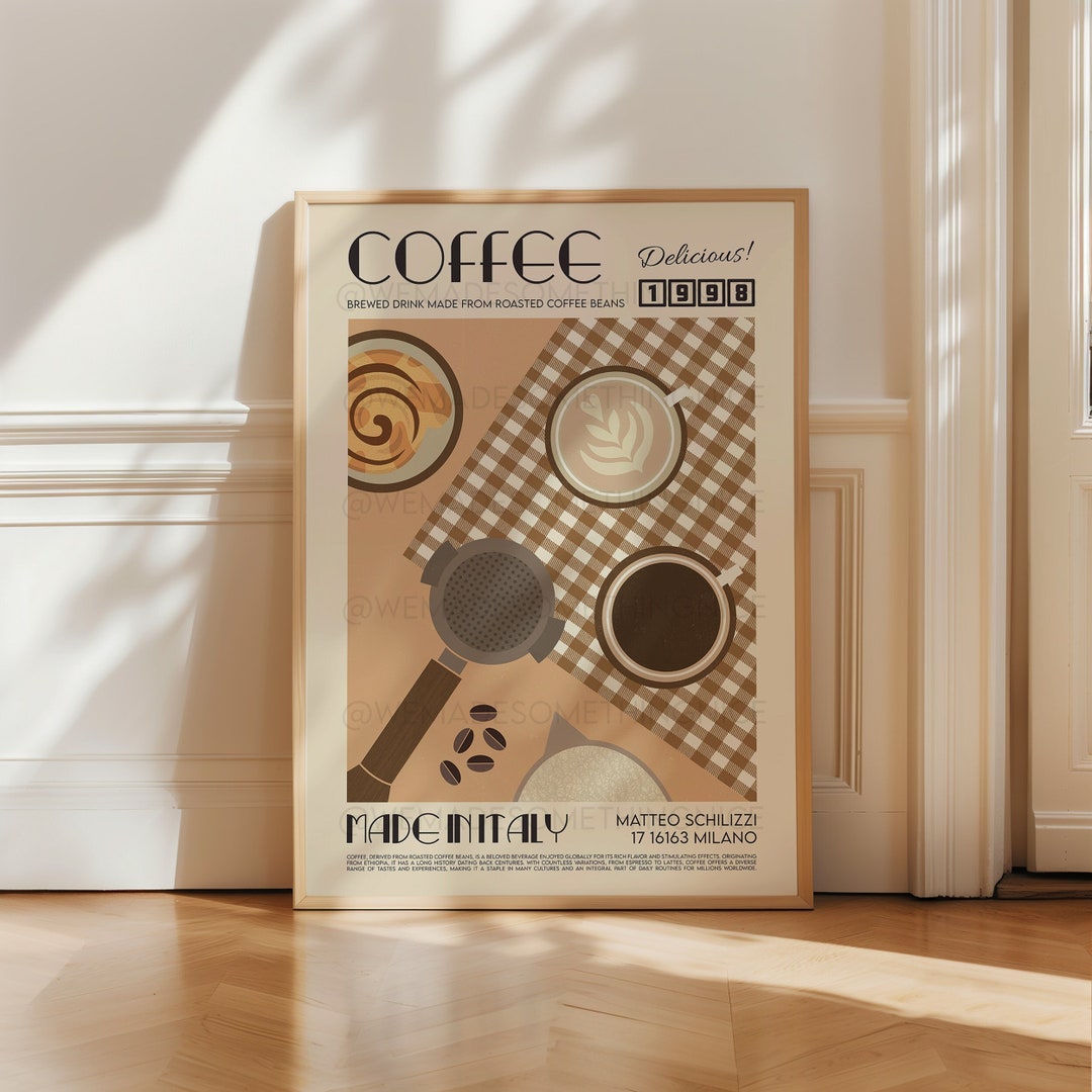 Coffee Print, Kitchen Art, Kitchen Poster, Kitchen Print, Modern ...