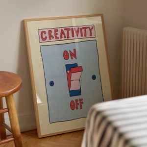 Creativity Print, Creative Mode Wall Print, Trendy Wall Art, Maximalist ...