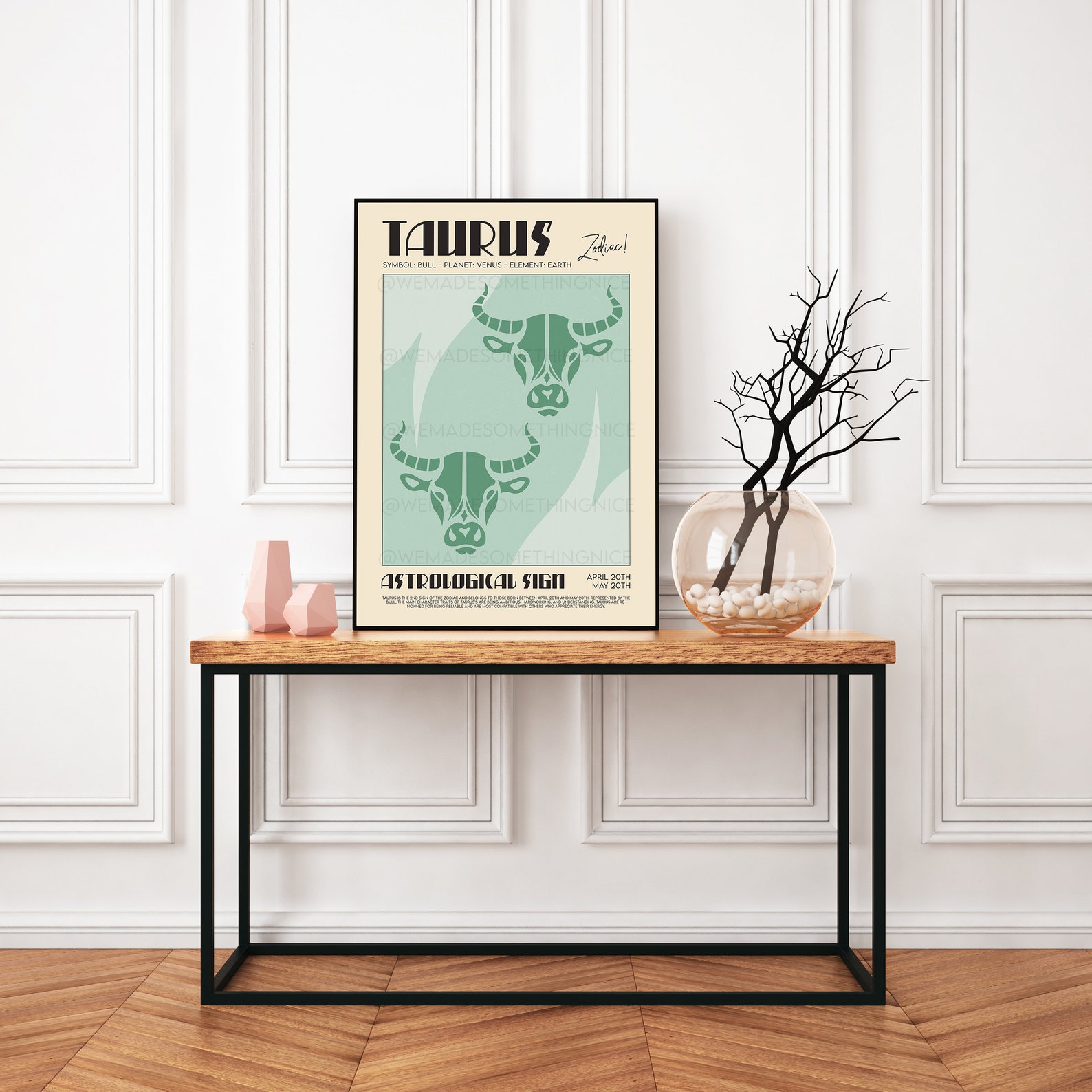 Taurus Poster Horoscope Print Astrological Wall Art - Etsy