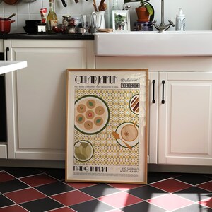 Gulab Jamun Poster, Food Print, Modern Kitchen Decor, Travel Poster ...