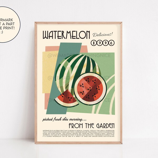 Watermelon Poster - Etsy