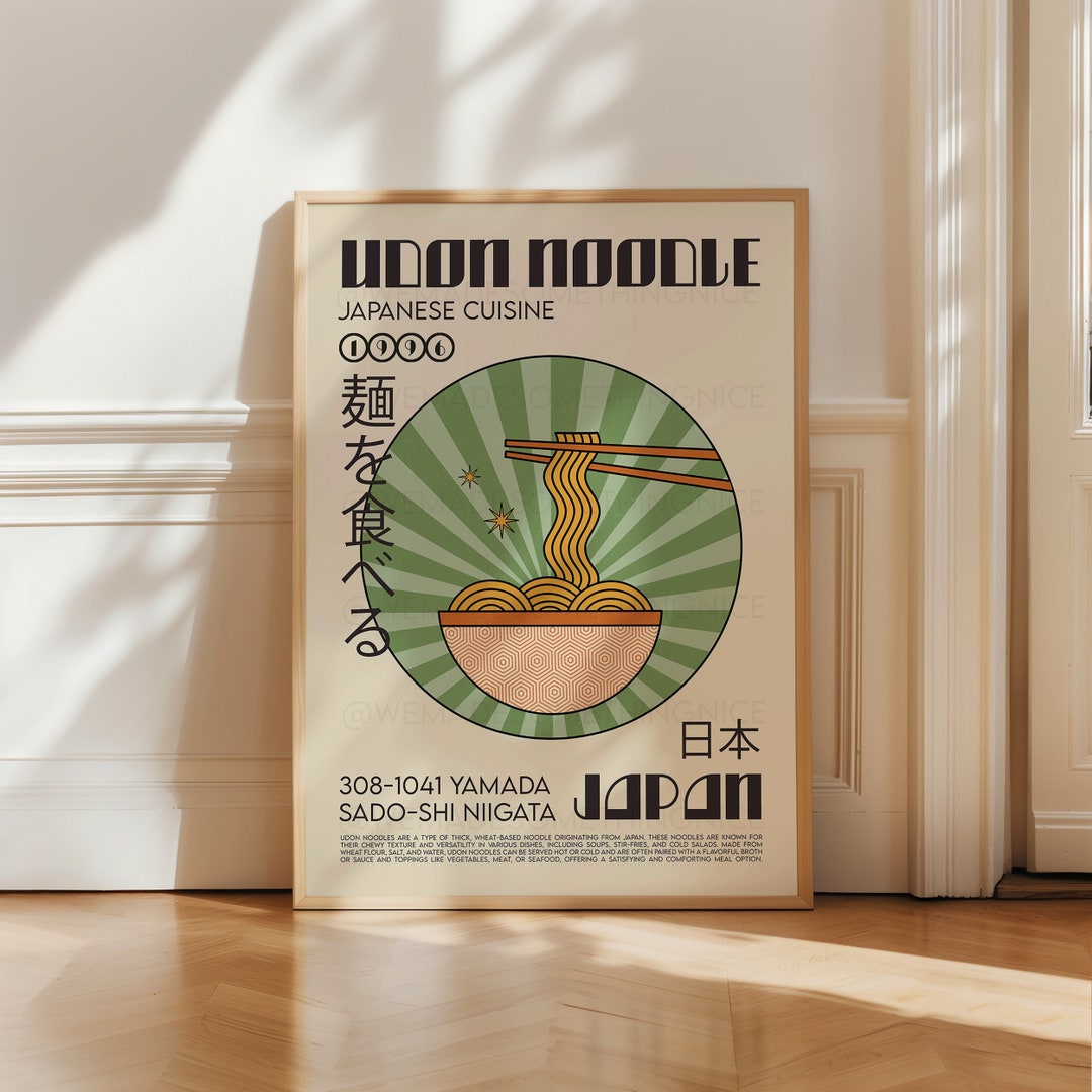 Udon Poster, Kitchen Poster, Kitchen Print, Food Art, Modern Kitchen ...