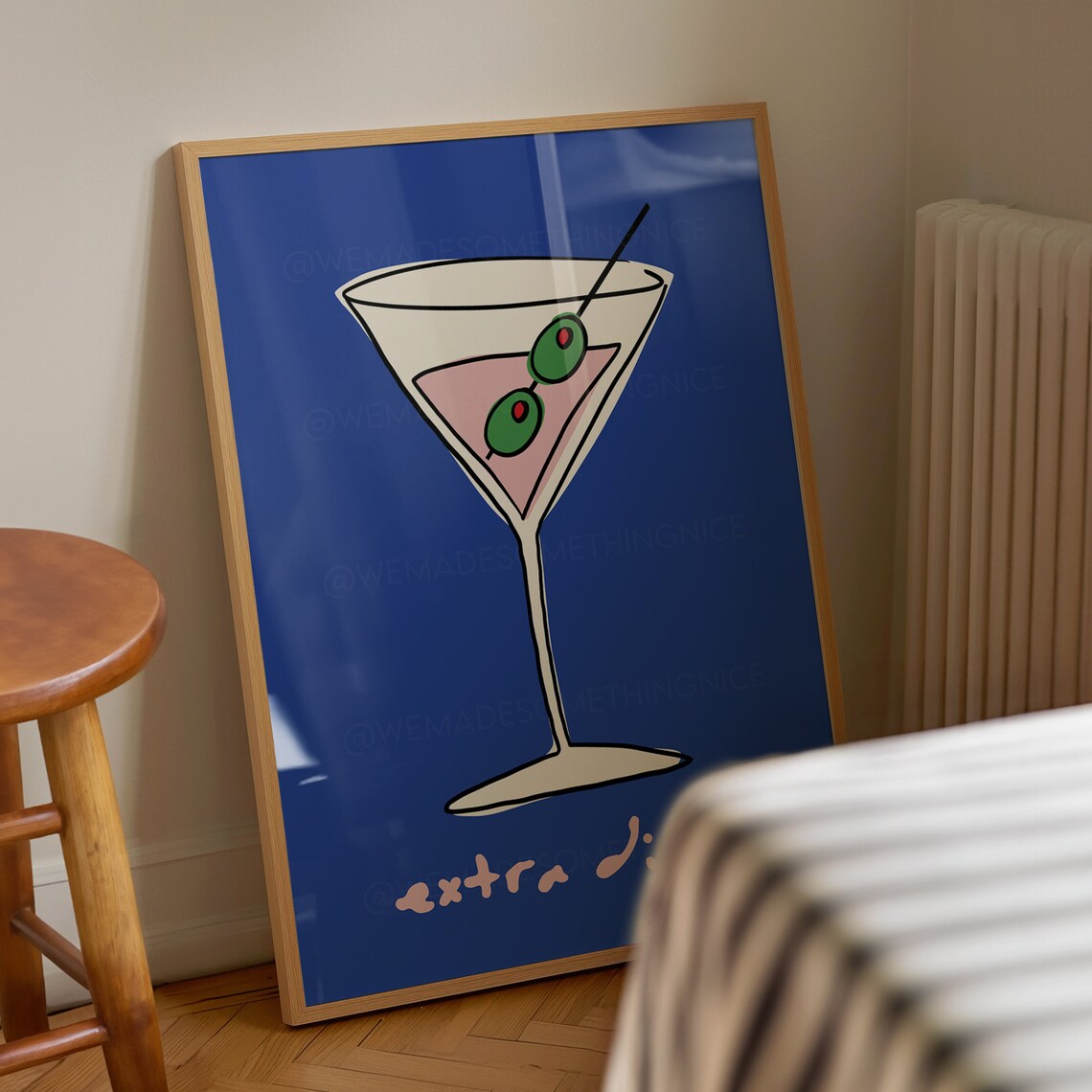 Extra Dirty Print, Martini Poster, Trendy Wall Art, Maximalist Wall Art ...