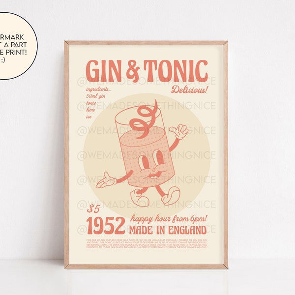 Gin Poster - Etsy