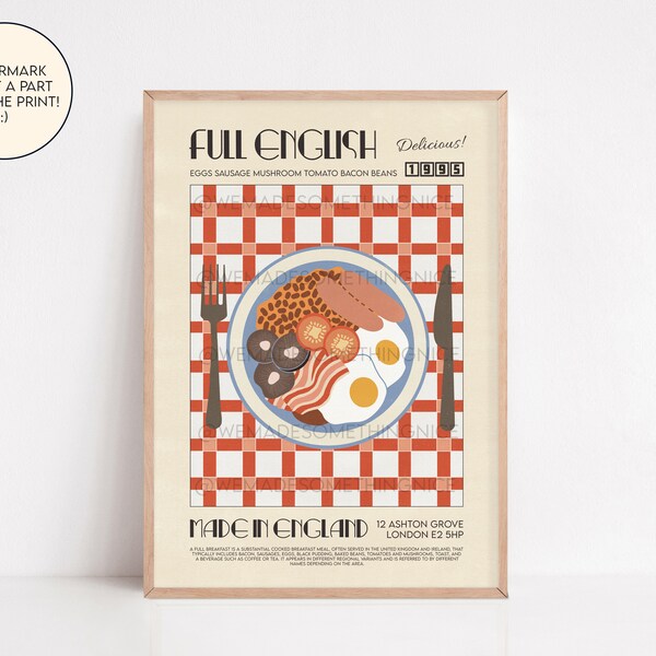 Breakfast Food Poster - Etsy