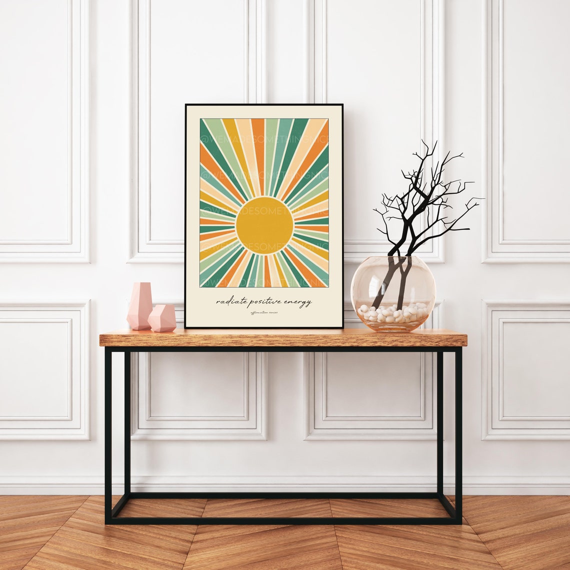Radiate Positive Energy Print Motivation Poster - Etsy
