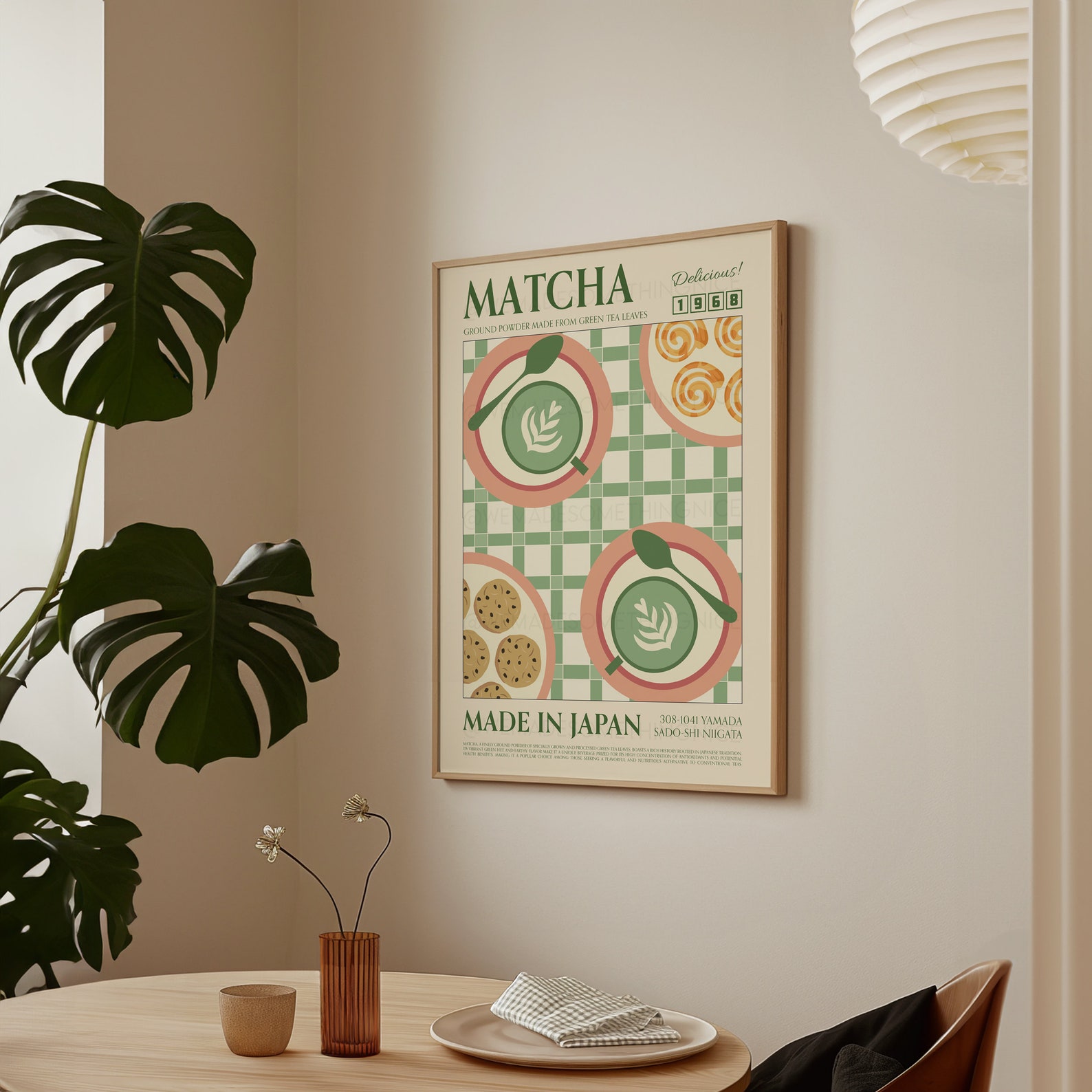 Matcha Poster, Kitchen Art, Kitchen Poster, Kitchen Print, Food Poster ...