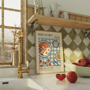 Full English Breakfast Poster, Kitchen Art, Kitchen Poster, Kitchen ...