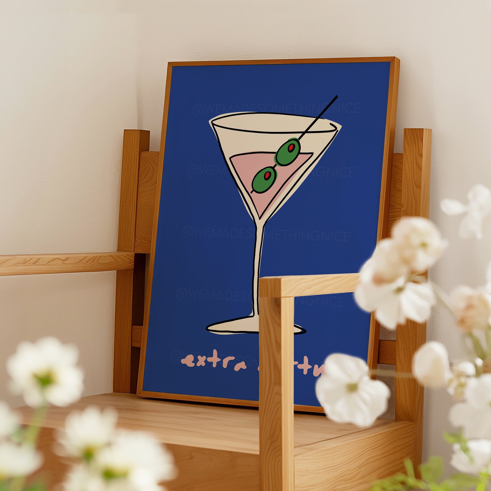 Extra Dirty Print, Martini Poster, Trendy Wall Art, Maximalist Wall Art ...