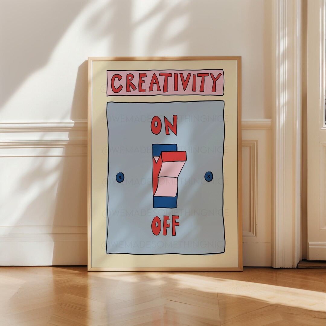 Creativity Print, Creative Mode Wall Print, Trendy Wall Art, Maximalist ...