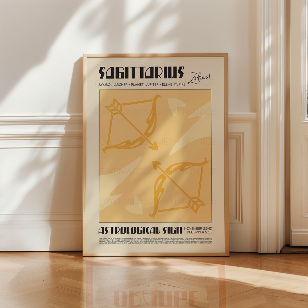 Sagittarius Poster, Horoscope Print, Horoscope Art, Zodiac Poster ...