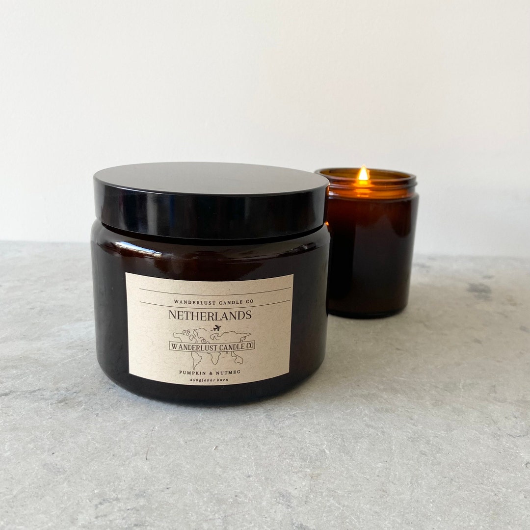 Netherlands Pumpkin & Nutmeg Luxury Two Wick Soy Candle 450g - Etsy