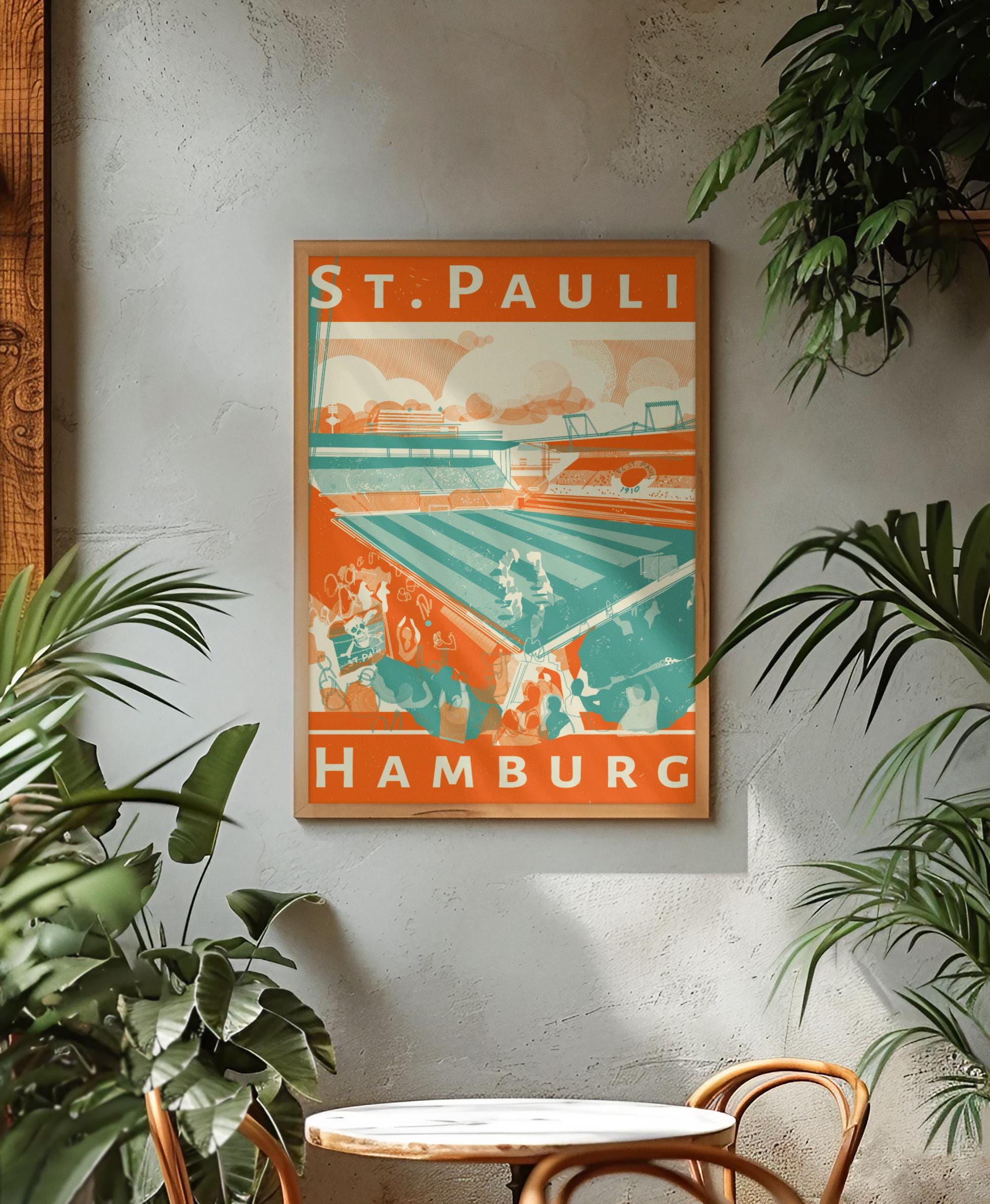 St Pauli Football Stadium Poster – Millerntor Stadion Art Print ...
