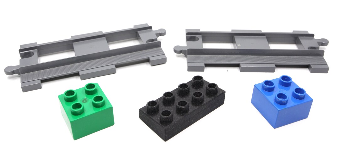 Children's Toy, Tilted Brick for Train Track Compatible With Duplo, Set ...